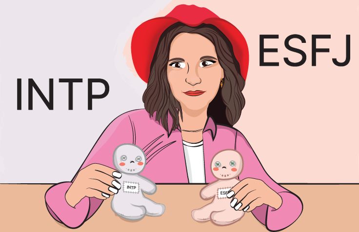 Совместимость INTP с ESFJ в отношениях, любви, дружбе, браке, работе